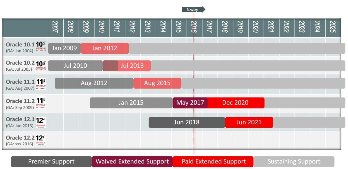 Oracle Database Support Options