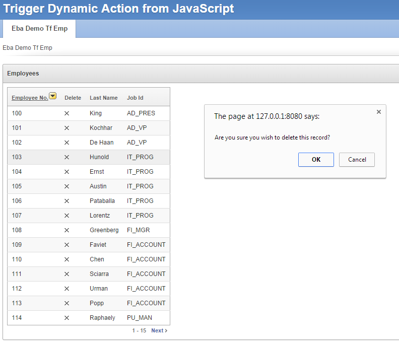 Trigger Dynamic Action From Javascript