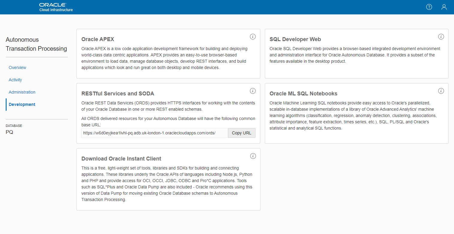 Oracle ATP Free Tier: Machine Learning and APEX Integration